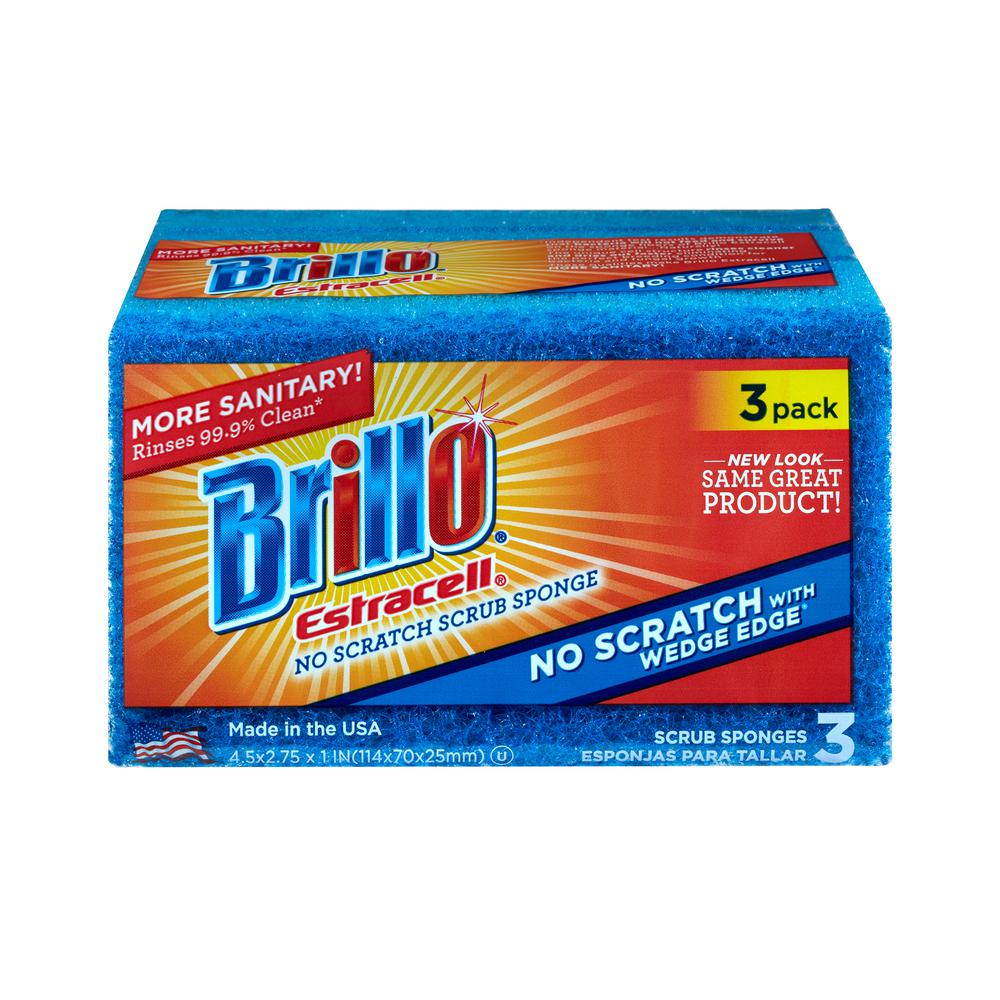Brillo Estracell Heavy-Duty Scrub Sponge (3-Count Case of 8)-21031 ...