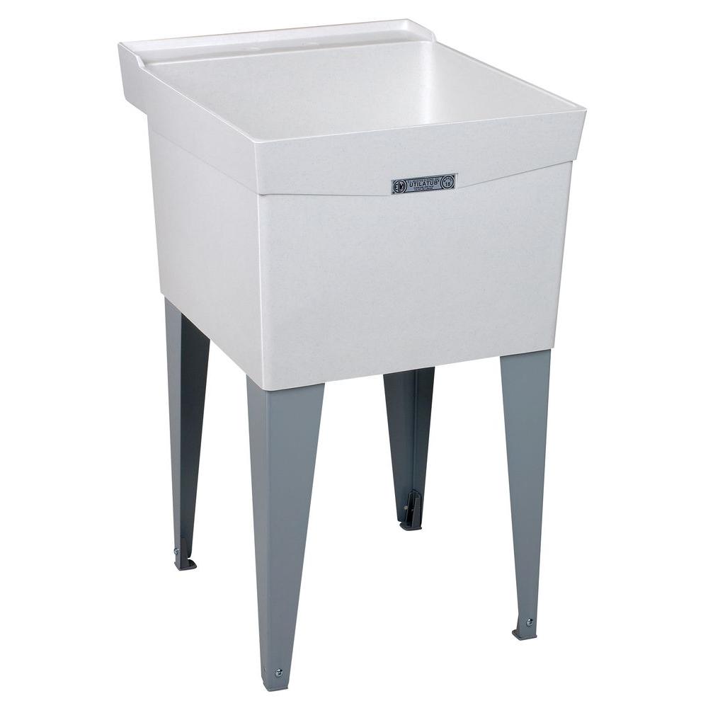 MUSTEE Utilatub 20 in. x 24 in. Fiberglass Wall Mount Laundry/Utility ...