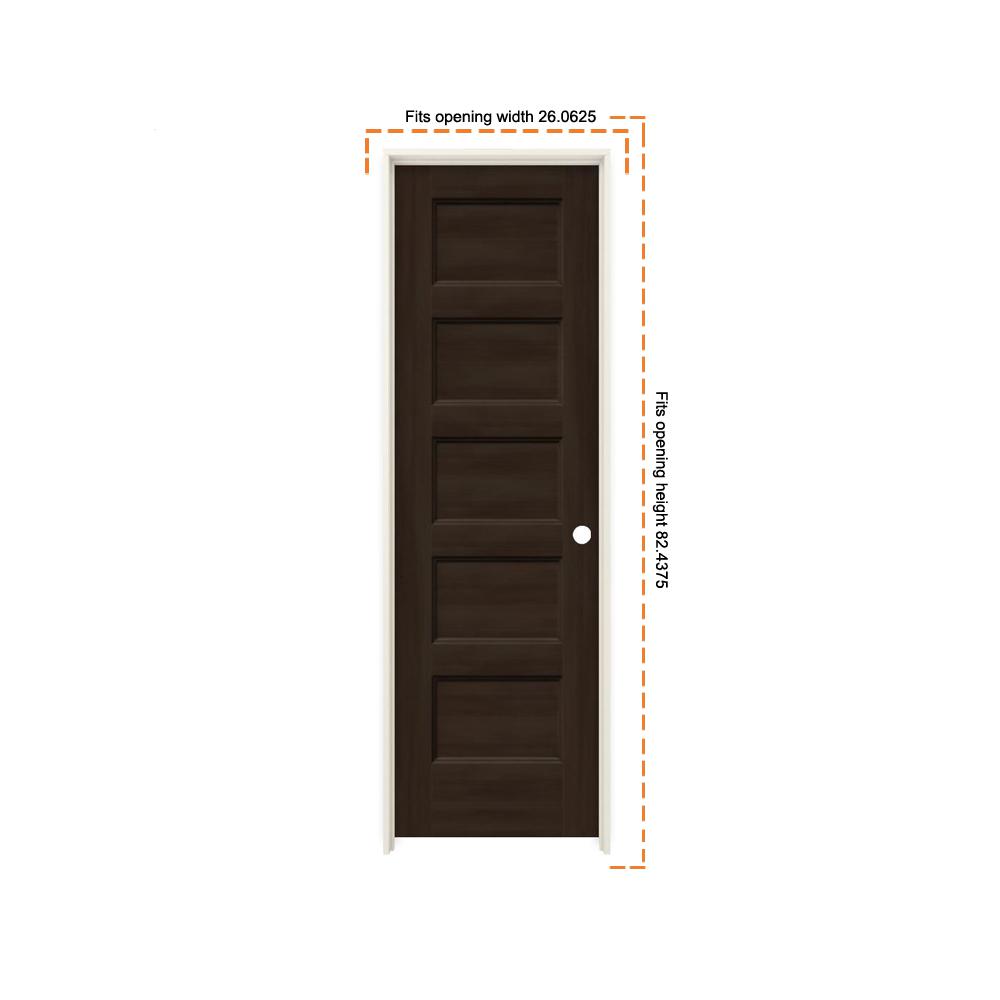 JELD-WEN 24 in. x 80 in. Conmore Espresso Stain Smooth Hollow Core ...