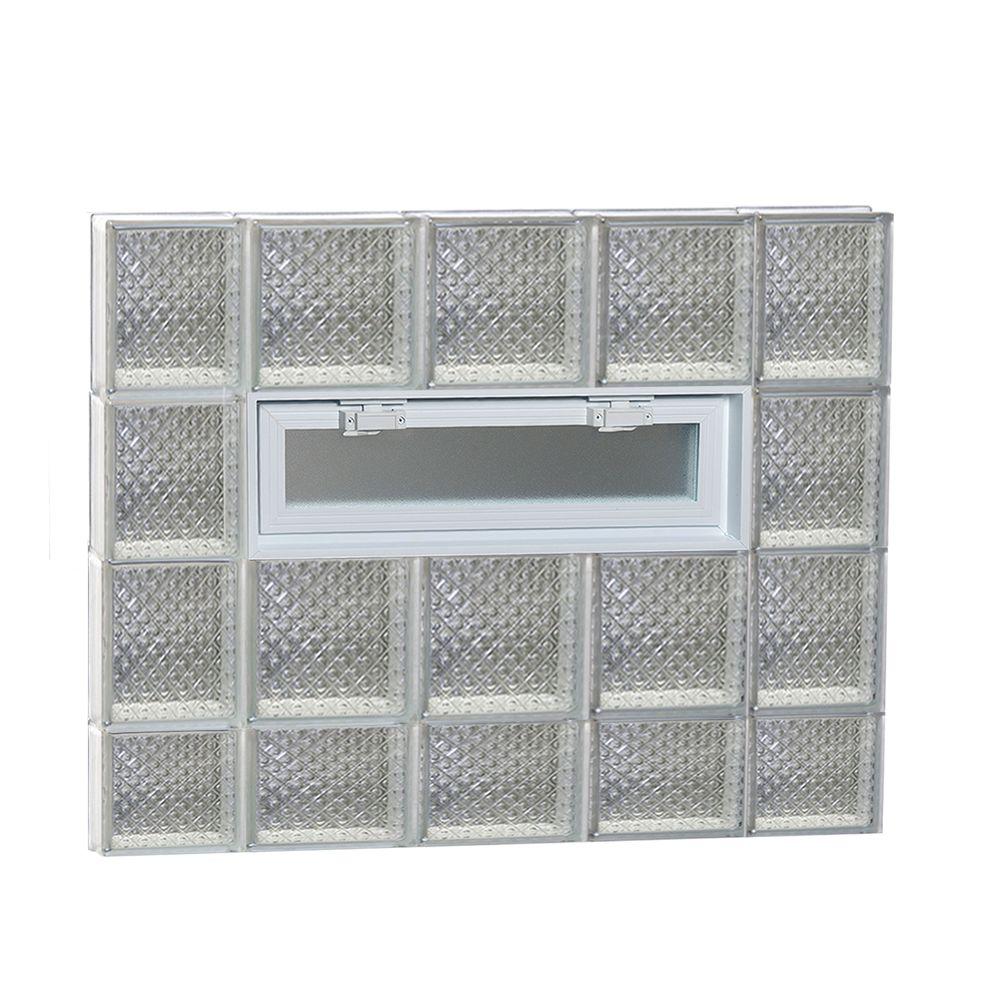 Clearly Secure 34.75 in. x 29 in. x 3.125 in. Frameless Diamond Pattern ...