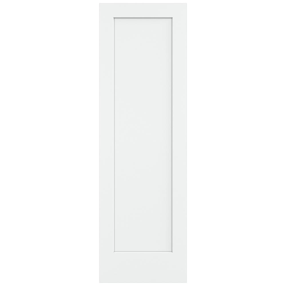 JELD-WEN 32 in. x 96 in. Madison White Painted Smooth Solid Core Molded ...