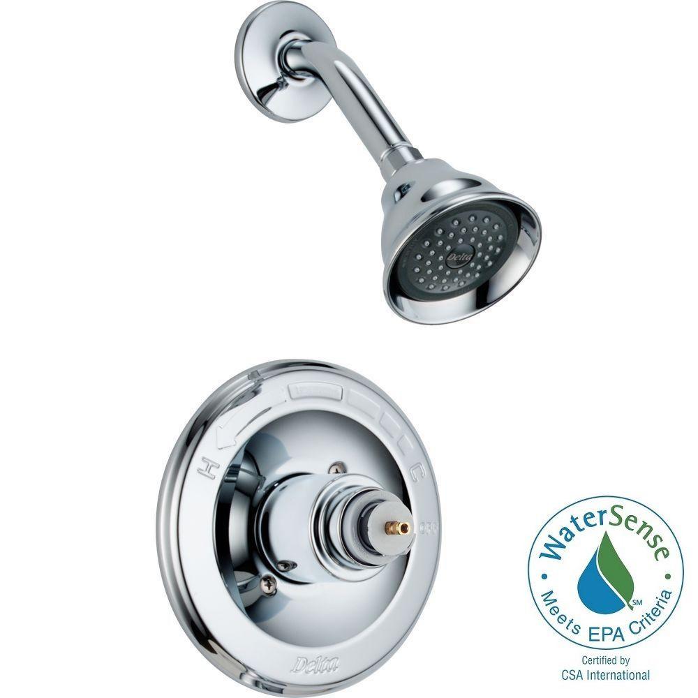 Delta Leland 1-Handle Shower Faucet Trim Kit in Chrome (Valve and ...