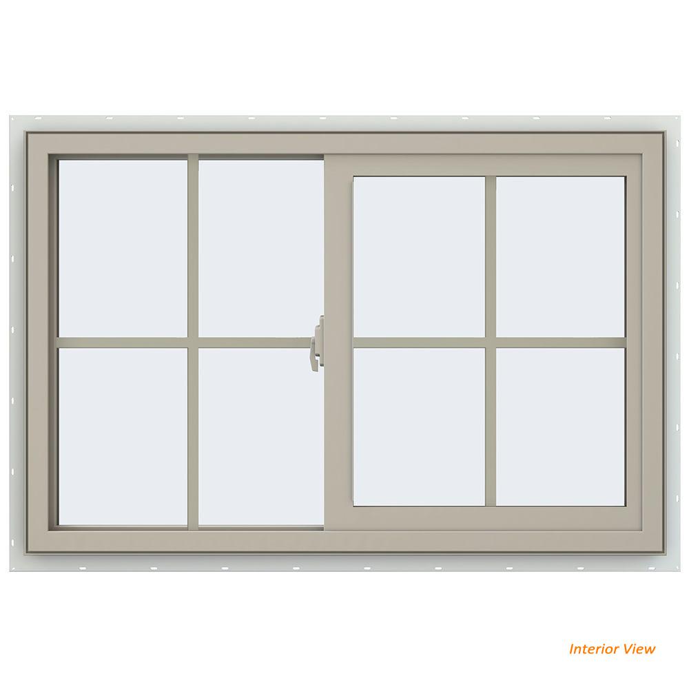 JELD-WEN 35.5 in. x 23.5 in. V-2500 Series Desert Sand Vinyl Left ...