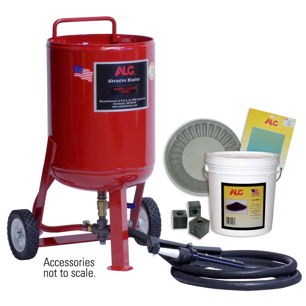 ALC 65 lbs. Portable Pressure Abrasive Blaster with Starter Kit-4000110 ...