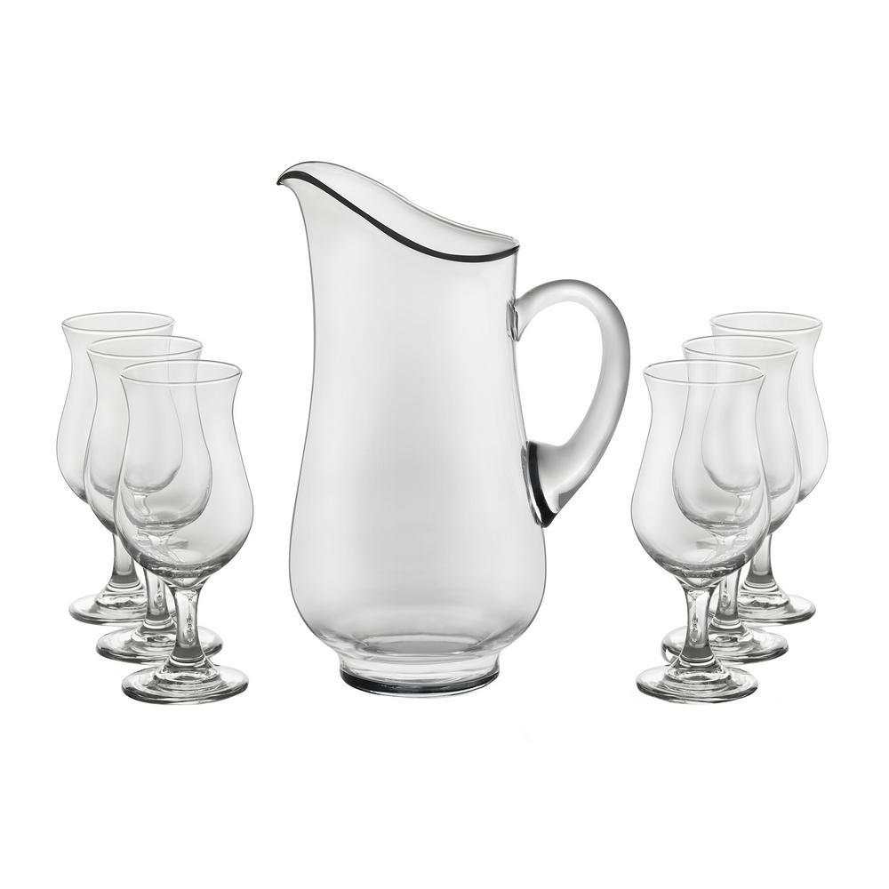 Libbey Modern Bar 5-Piece Clear Mimosa Glass Entertainment Set with Lid ...
