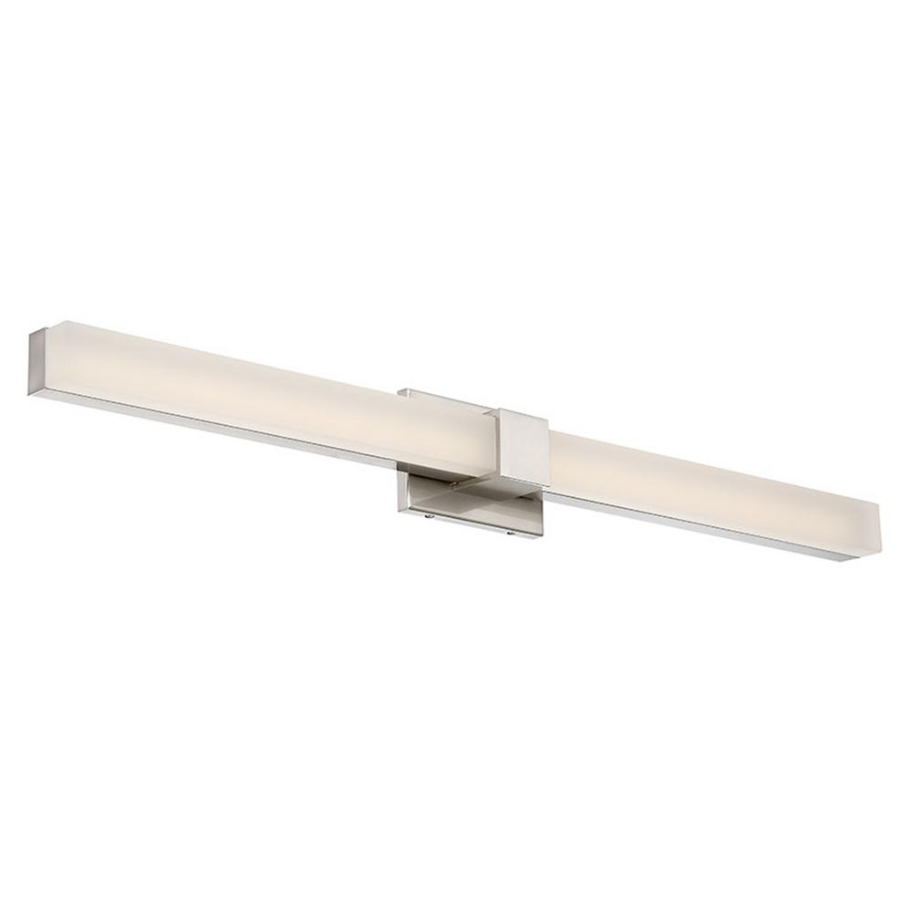 WAC Lighting Darcy 24 in. Brushed Nickel LED Vanity Light Bar and Wall Sconce, 3000K-WS-38024-BN ...
