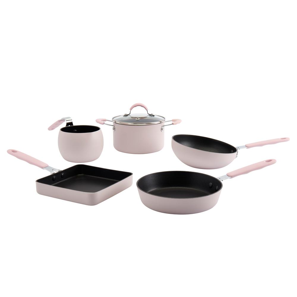 Bohemian 6-Piece Aluminum Nonstick Cookware Set in Soft Pink-TTU-84191 ...