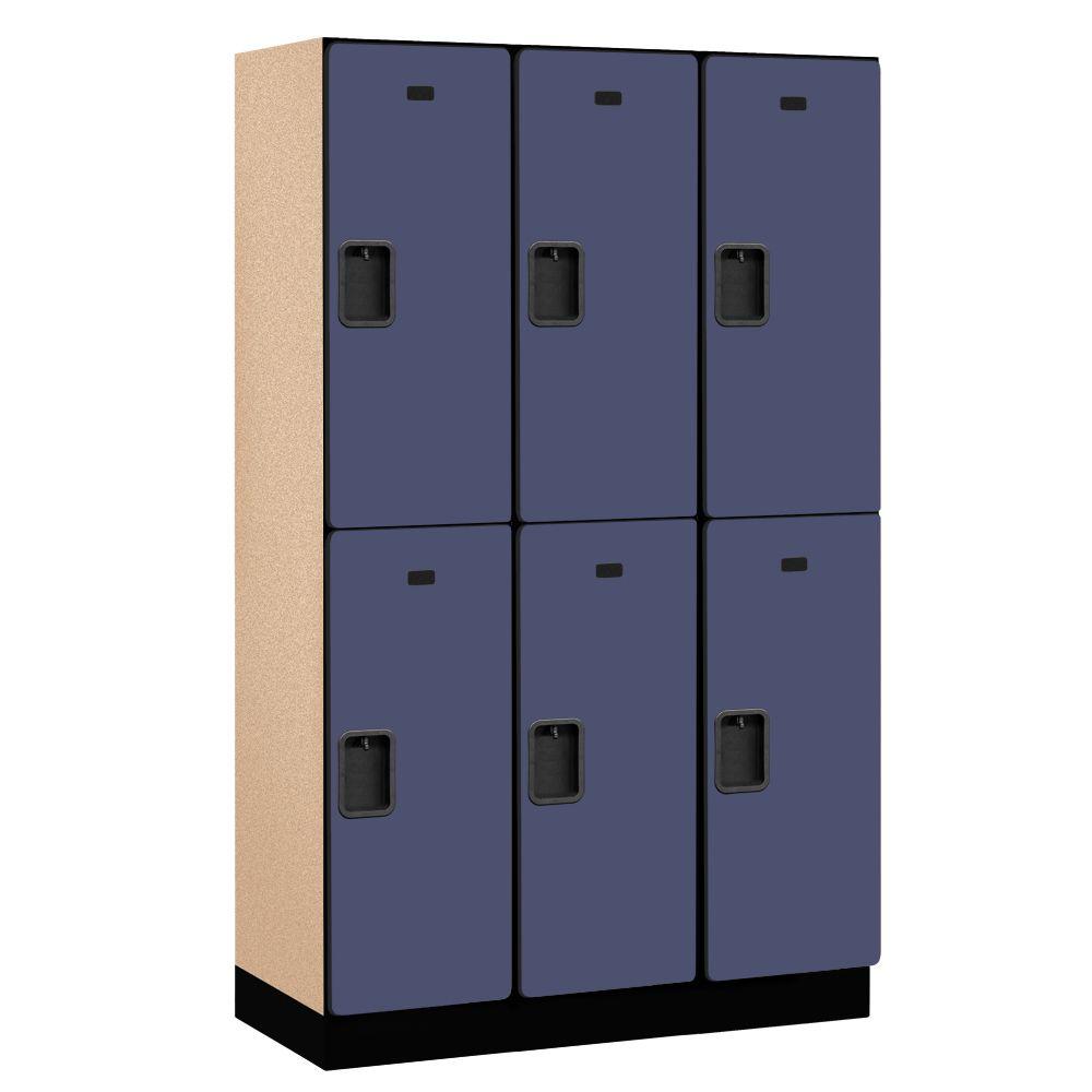 Salsbury Industries 22000 Series 2-Tier Wood Extra Wide Designer Locker ...