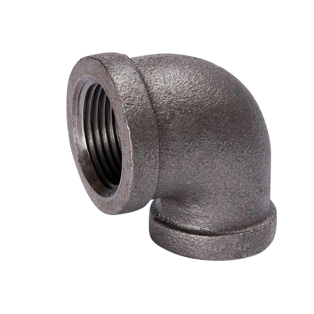 Southland 3 in. x 1 in. Black Iron 90-Degree Threaded Elbow Fitting-520 ...