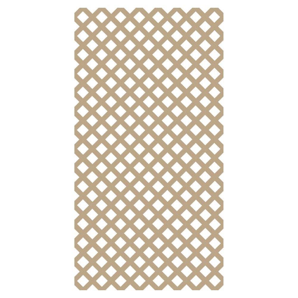 Veranda 4 ft. x 8 ft. Wicker Garden Vinyl Lattice-73003479 - The Home Depot