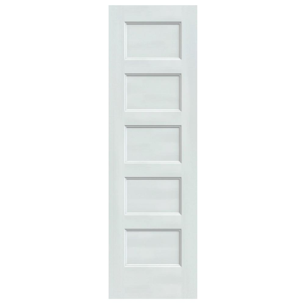 JELD-WEN 24 in. x 80 in. Conmore Light Grey Paint Smooth Solid Core ...