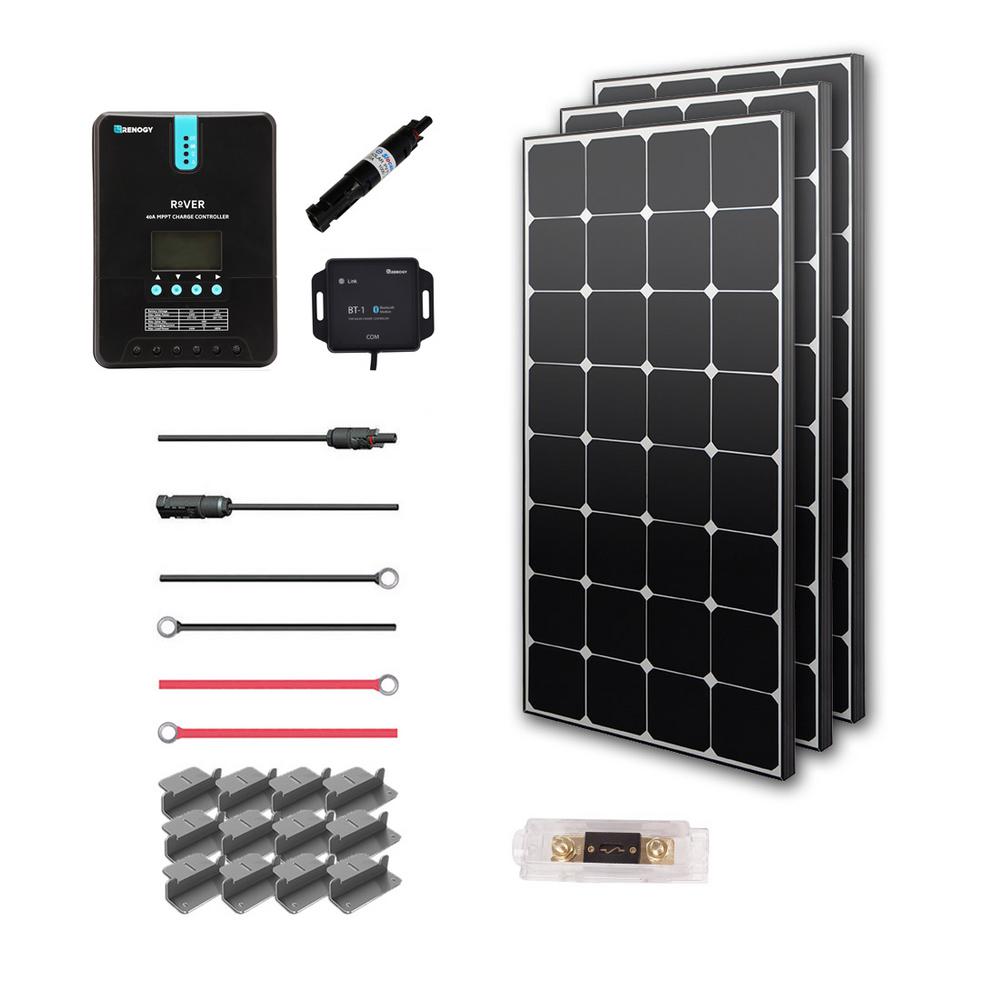 Renogy 300-Watt 12-Volt Off-Grid Solar Premium Kit-PREMIUM300DR40 - The ...