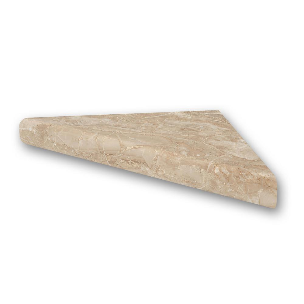 FlexStone 15 in. Corner Shelf Niche in Alaskan Ivory-FLXCSB15AI - The ...