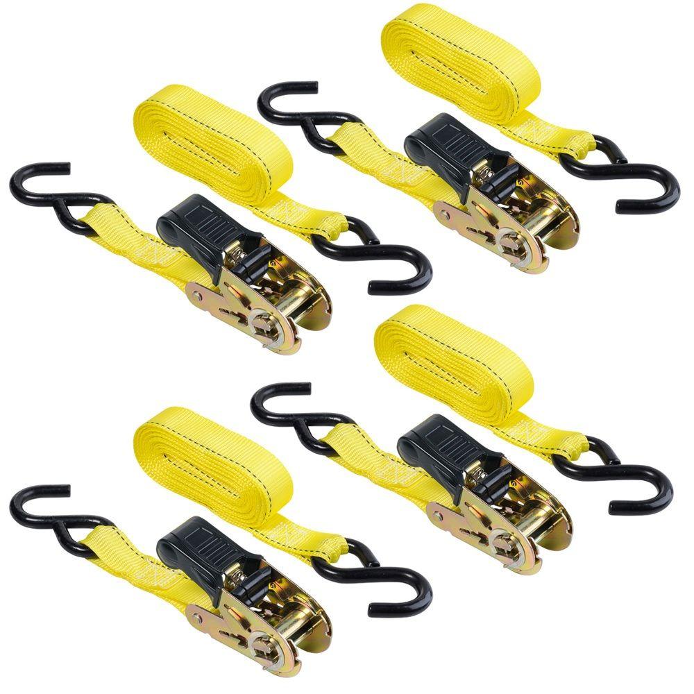 Keeper 1 in. x 15 ft. x 500 lbs. Padded Ratchet (4-Pack)-05506 - The ...