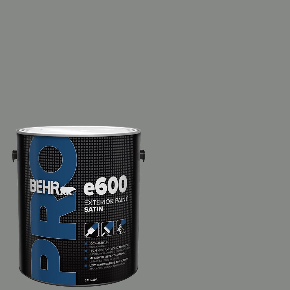 BEHR PRO 1 gal. #PPU25-17 Euro Gray Satin Enamel Exterior Paint-PR64301 ...
