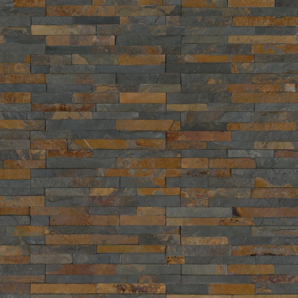 MSI Three Rivers Gold Ledger Corner 6 in. x 6 in. Natural Slate Wall ...