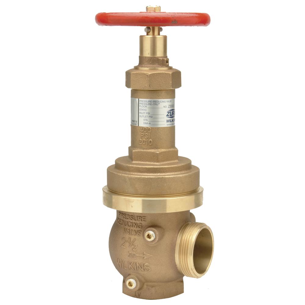Zurn 2-1/2 in. Pressure Reducing Fire Hose Valve-ZW4000ST-T - The Home ...