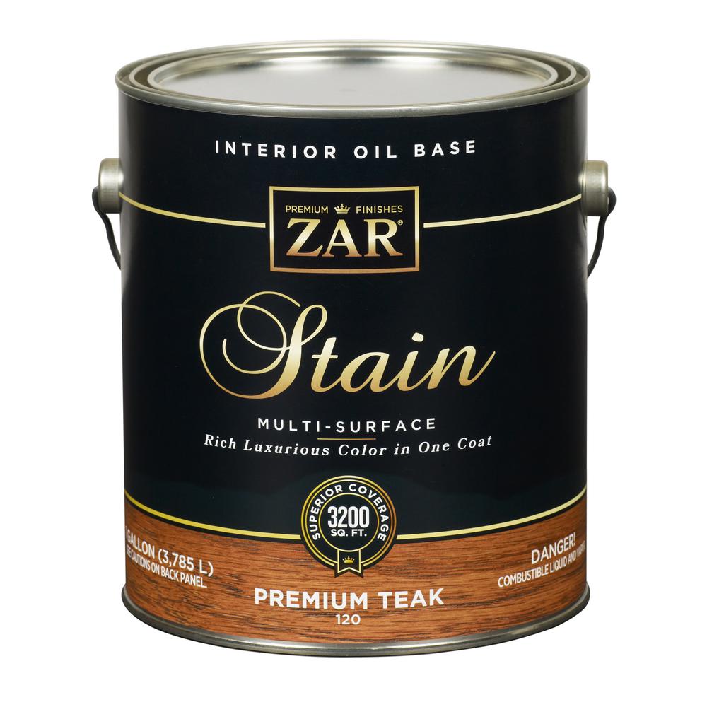 ZAR 1 gal. Semi-Transparent 120 Premium Teak Oil-Based Multi-Surface ...
