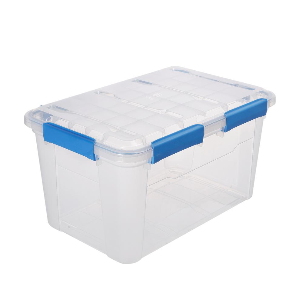 Ezy Storage 50L/52.8Qt Waterproof Clear Latch Tote IP-67-FBA34063 - The ...