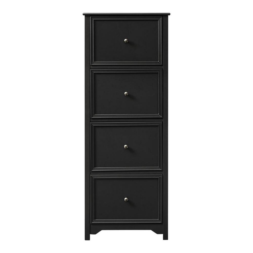 Home Decorators Collection Bradstone 4 Drawer Black File Cabinet-JS ...
