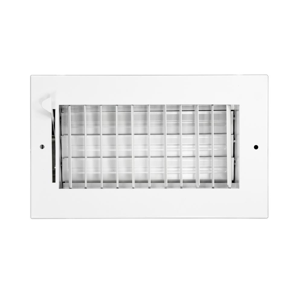 Buy 8 in x 4 in Adjustable, Single Deflection, 1 Way Supply Register ...