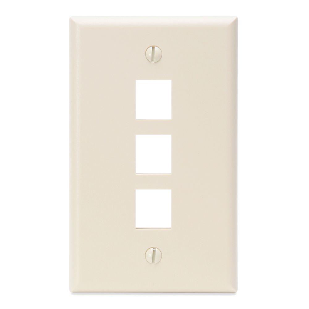 Leviton Almond 1-Gang Data Jack Wall Plate (1-Pack)-R21-41091-3T1 - The ...