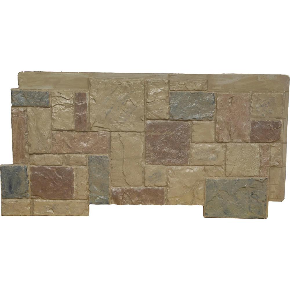 Ekena Millwork 49 in. x 24-1/2 in. Castle Rock Stacked Stone Stonewall ...