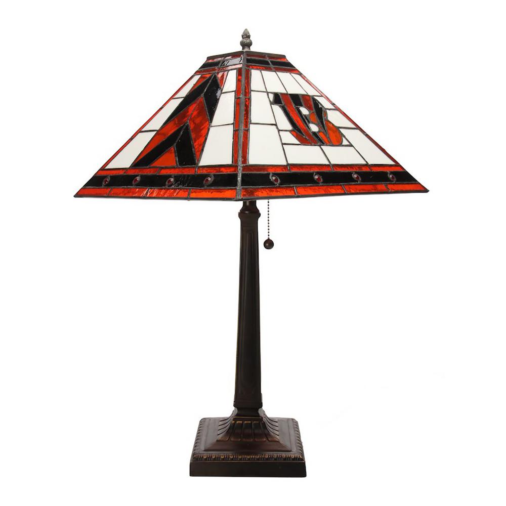 The Memory Company NFL 23 in. Antique Bronze Stained Glass Mission Lamp ...