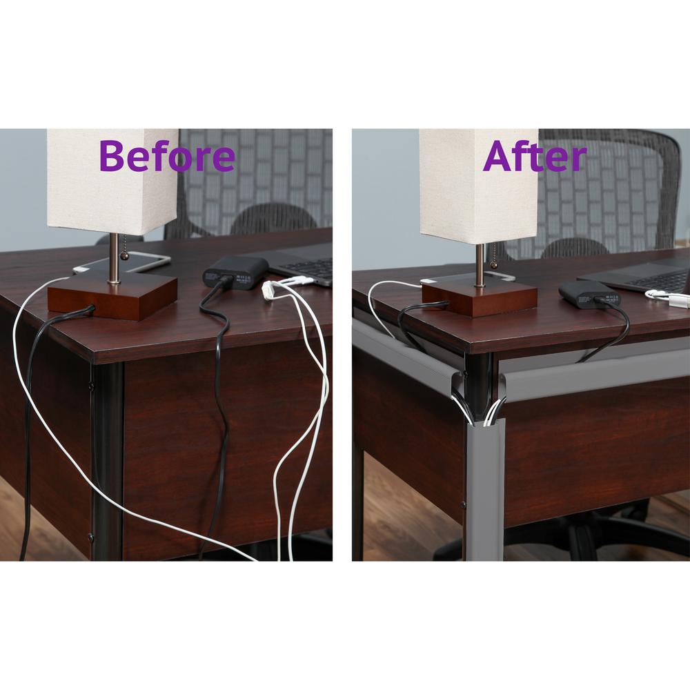 Computer Desk Cable Management System 6X 16 Black Under Table Cable ...