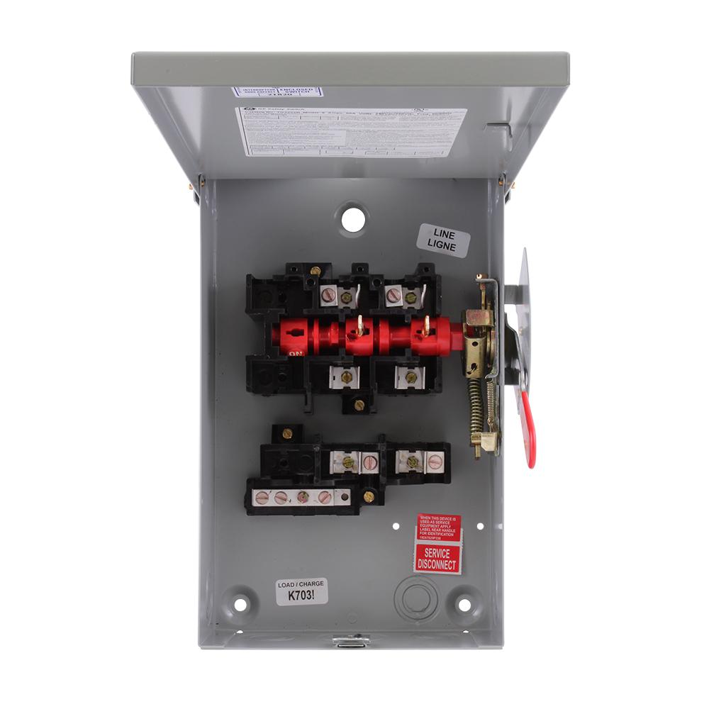 60-Amp 240-Volt Electrical Disconnect Outdoor Safety Switch Fusible ...
