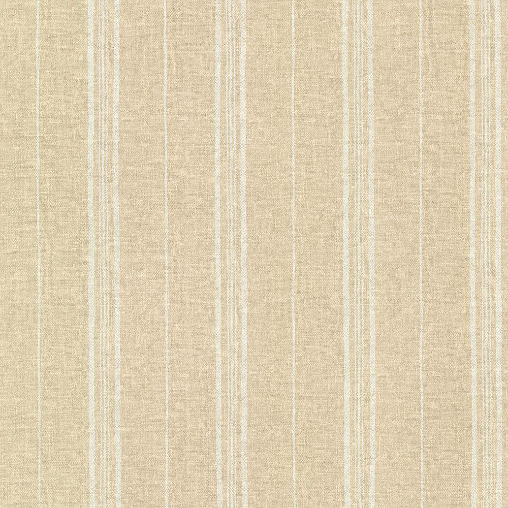 Chesapeake Calais Beige Grain Stripe Wallpaper-SRC49517 - The Home Depot