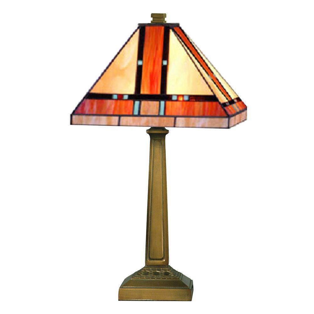 Dale Tiffany 17 in. Hyde Park Mission Mica Bronze Table Lamp-TT10090 ...