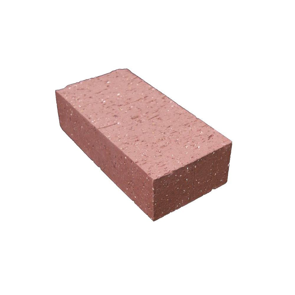 INTERSTATE BRICK 8 in. x 4 in. x 2.25 in. Flash Burn Clear Paver ...