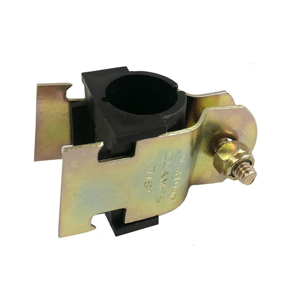 VPC 2 in. Yellow Zinc Coated Cushion Strut Clamp with Insulator ...