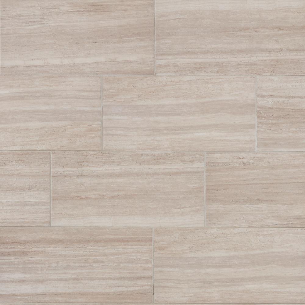 Daltile Rivermont Sand Matte 12 in. x 24 in. Glazed Ceramic Floor and ...
