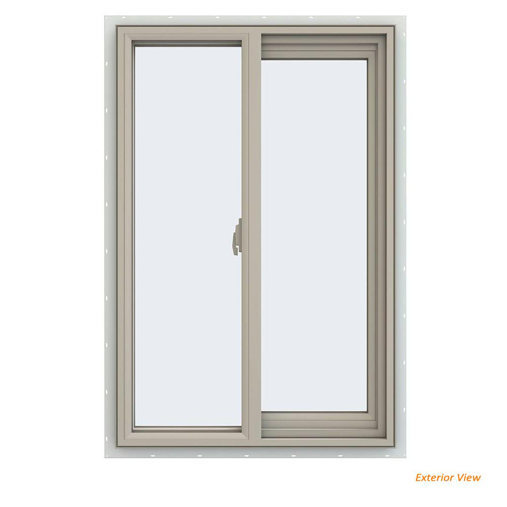 JELD-WEN 23.5 in. x 35.5 in. V-2500 Series Desert Sand Vinyl Right ...