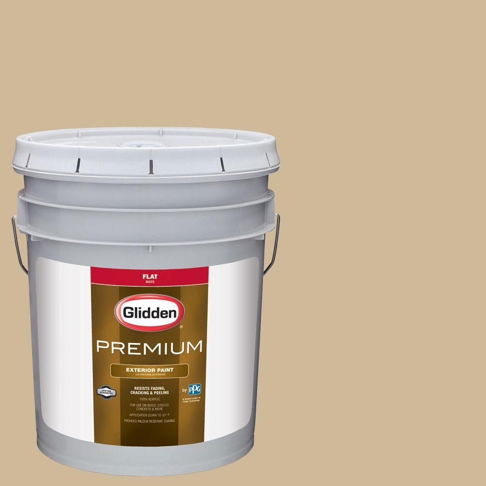 Glidden Premium 5-gal. #HDGO63D Historic Tan Flat Latex Exterior Paint ...