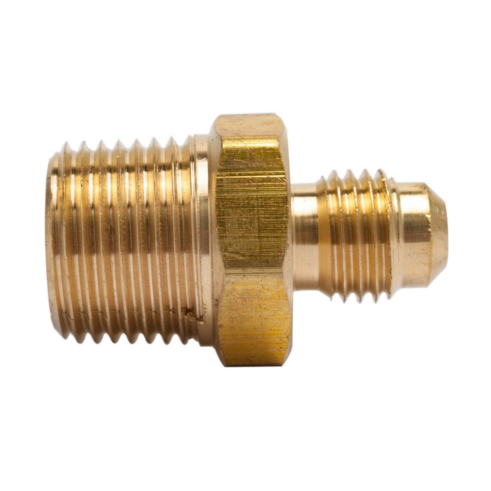 LTWFITTING 1/4 in. Flare x 3/8 in. MIP Brass Adapter Fitting (5-Pack ...