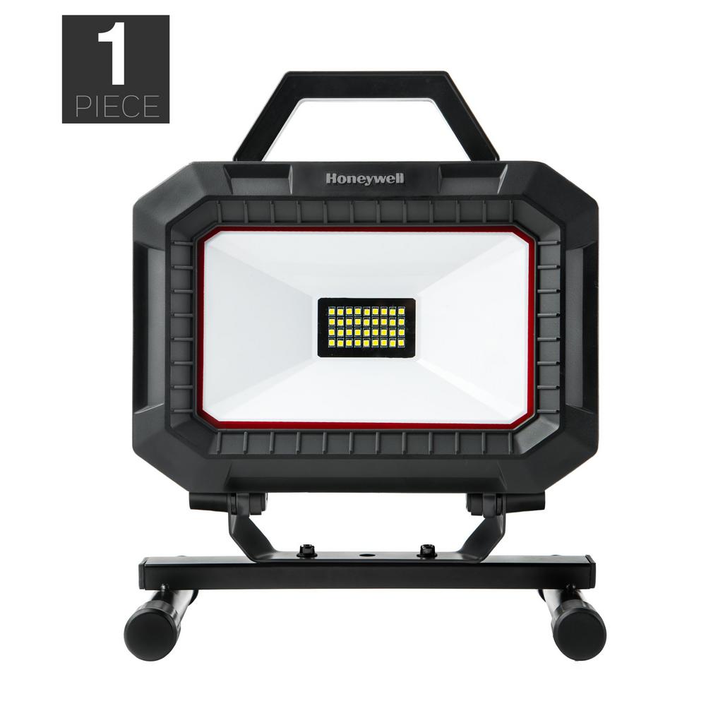 Honeywell Black and Red Integrated LED Portable Work Light-WK103501L115 ...