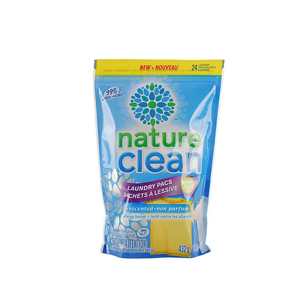 Nature Clean 0.6 oz. Laundry Pac with Oxy for Stains (24-Pack)-10-30718 ...
