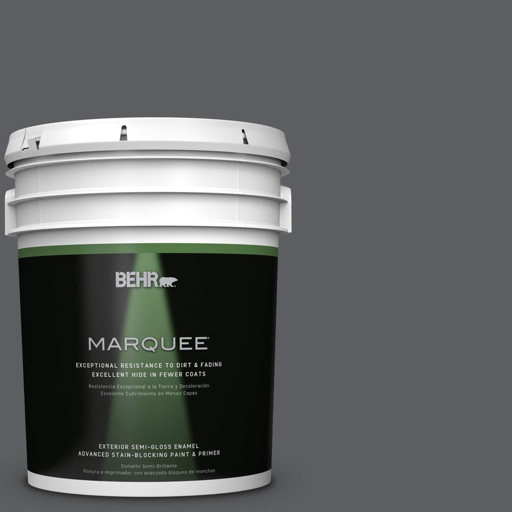 BEHR MARQUEE 5-gal. #N500-6 Graphic Charcoal Semi-Gloss Enamel Exterior ... BEHR MARQUEE 5-gal. #N500-6 Graphic Charcoal Semi-Gloss Enamel Exterior ...