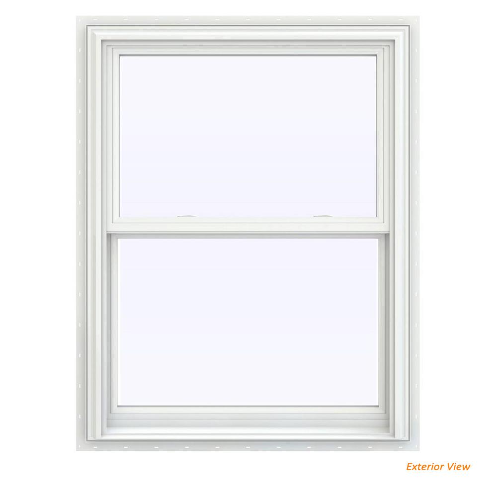 JELD-WEN 31.5 in. x 35.5 in. V-2500 Series White Vinyl Double Hung ...