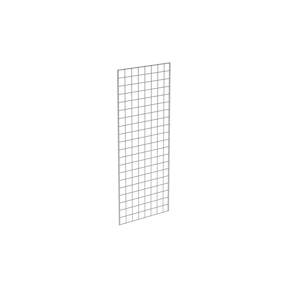 Econoco 60 in. H x 24 in. W Chrome Metal Grid Wall Panel Set (3-Pack ...