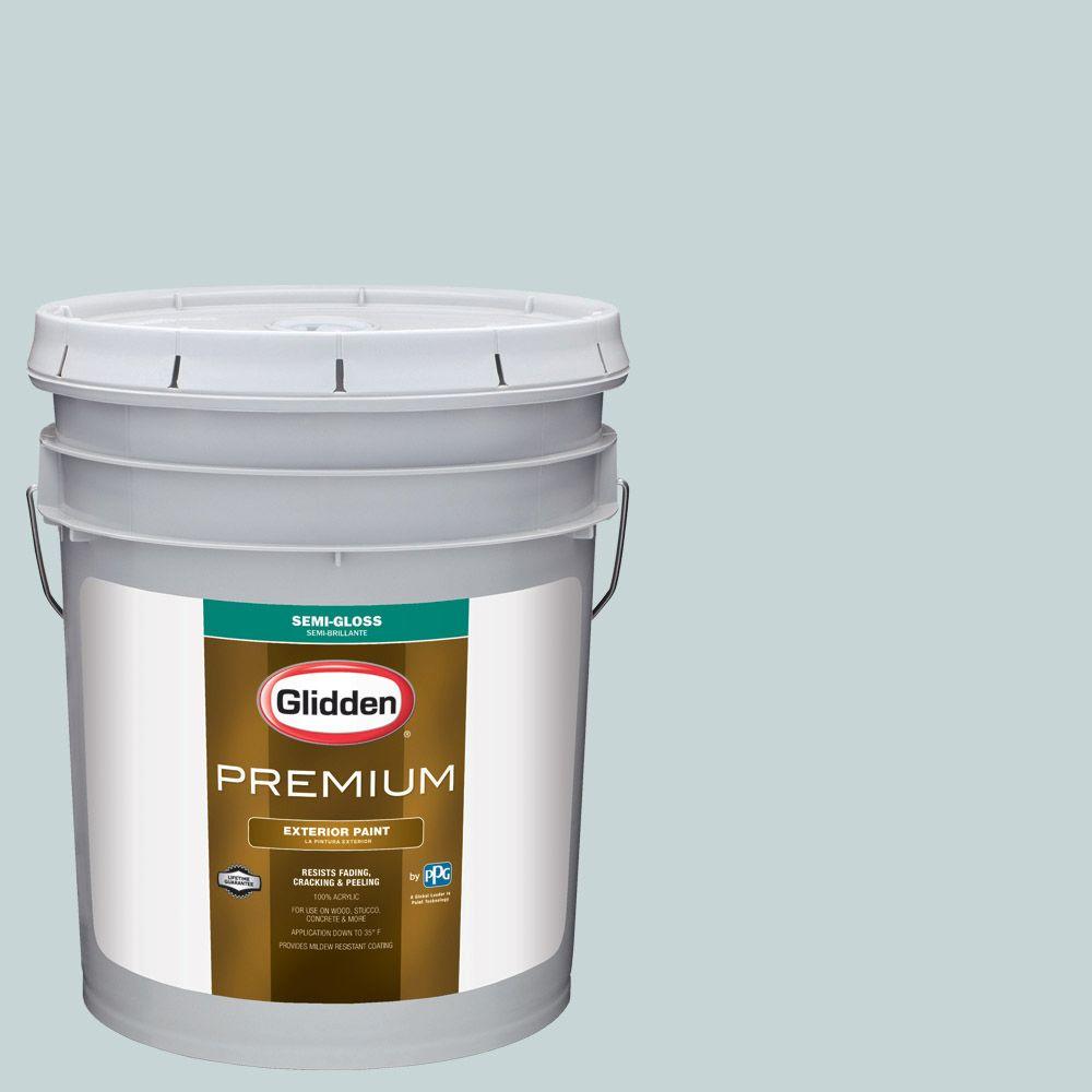 Glidden Premium 5-gal. #HDGCN28U Simply Blue Semi-Gloss Latex Exterior ...