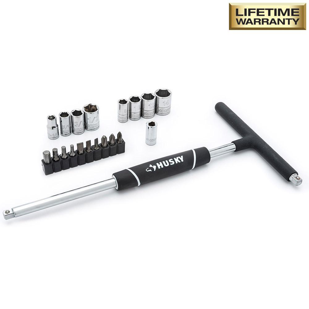 Husky 1/4 in. T-Handle Spinner Set-H4DTHS20PC - The Home Depot