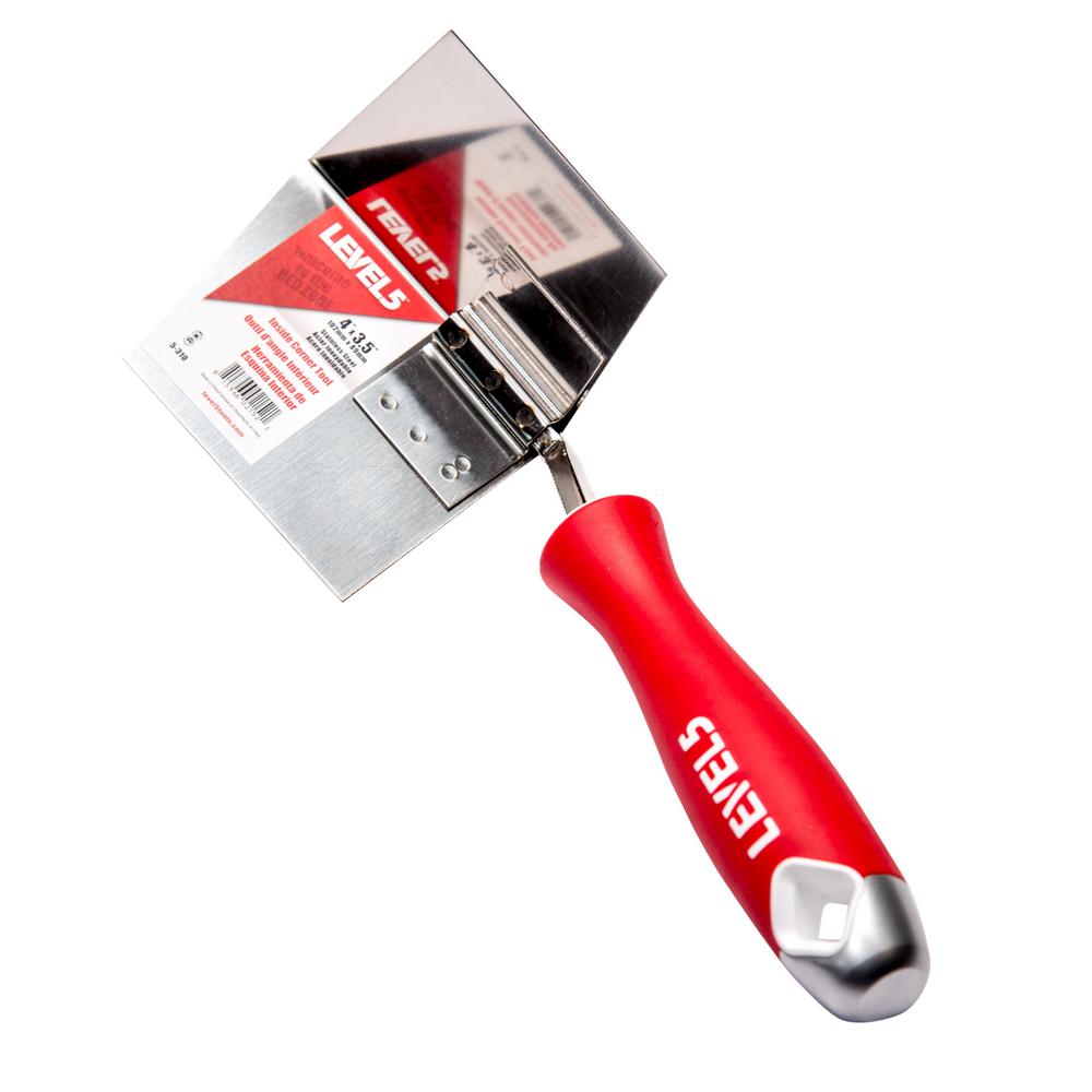 Level 5 4 in. x 3.5 in. Stainless Steel Inside Corner Tool with Soft ...