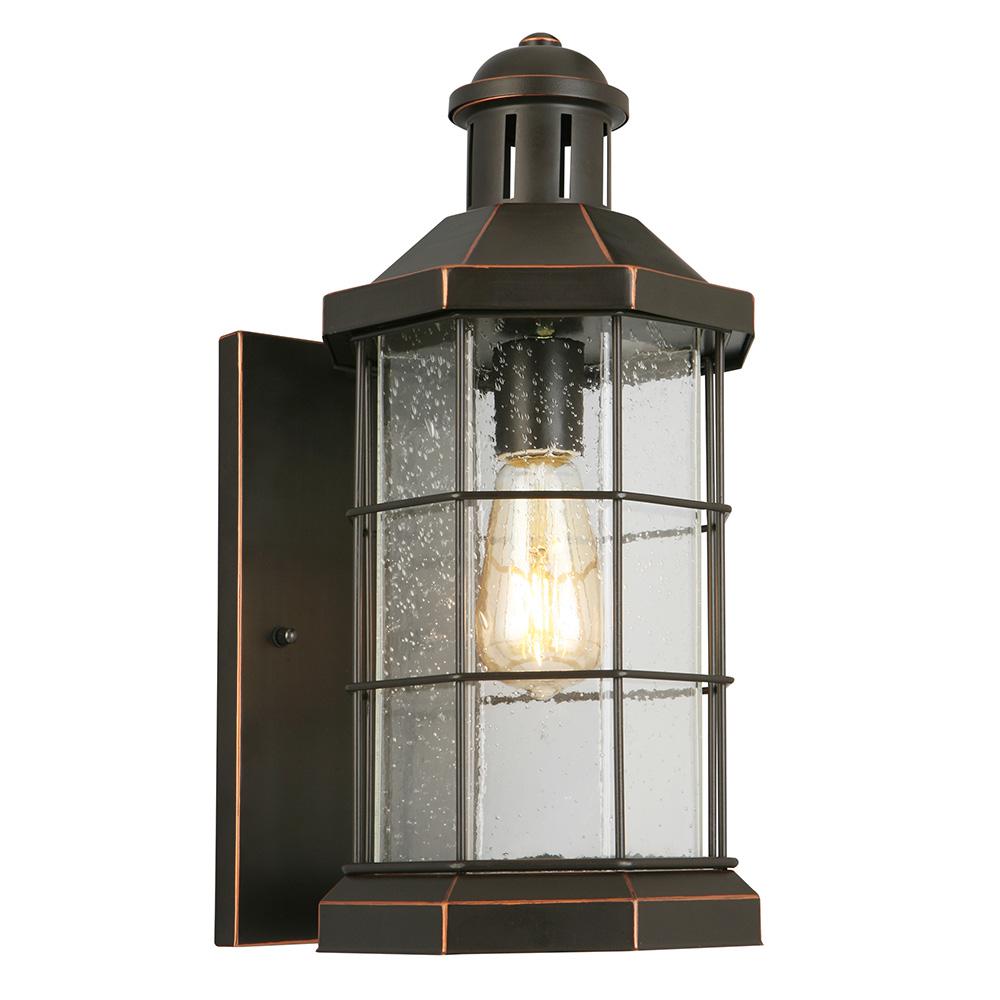 EGLO San Mateo Creek 1-Light Oil Rubbed Bronze Outdoor Wall Lantern ...