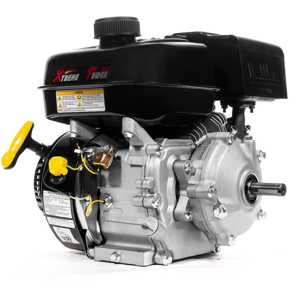 XtremepowerUS 3/4 in. 6.5 HP 3600 RPM Horizontal Shaft Gas-Powered OHV Manual Recoil Start ...