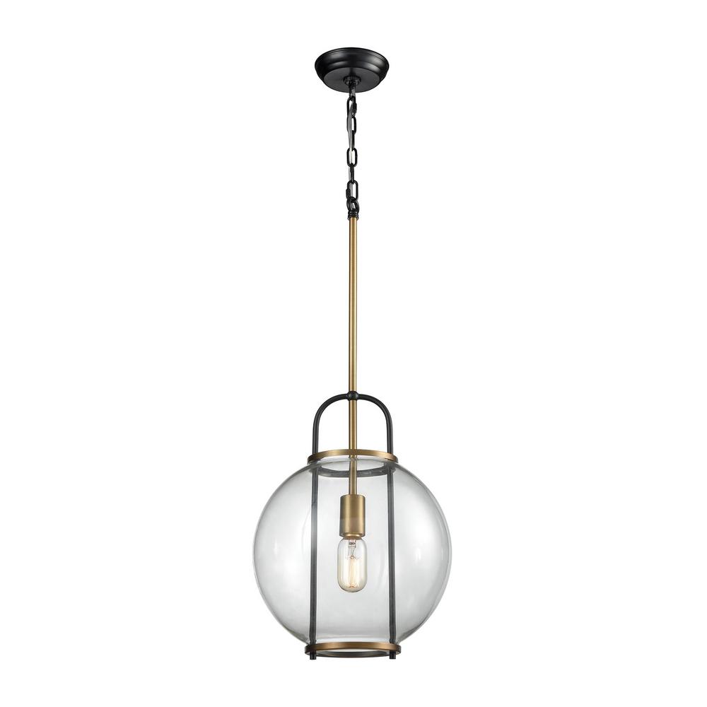 Titan Lighting Faraday 1-Light Aged Brass And Black Pendant-TN-66331 ... Titan Lighting Faraday 1-Light Aged Brass And Black Pendant-TN-66331 ...
