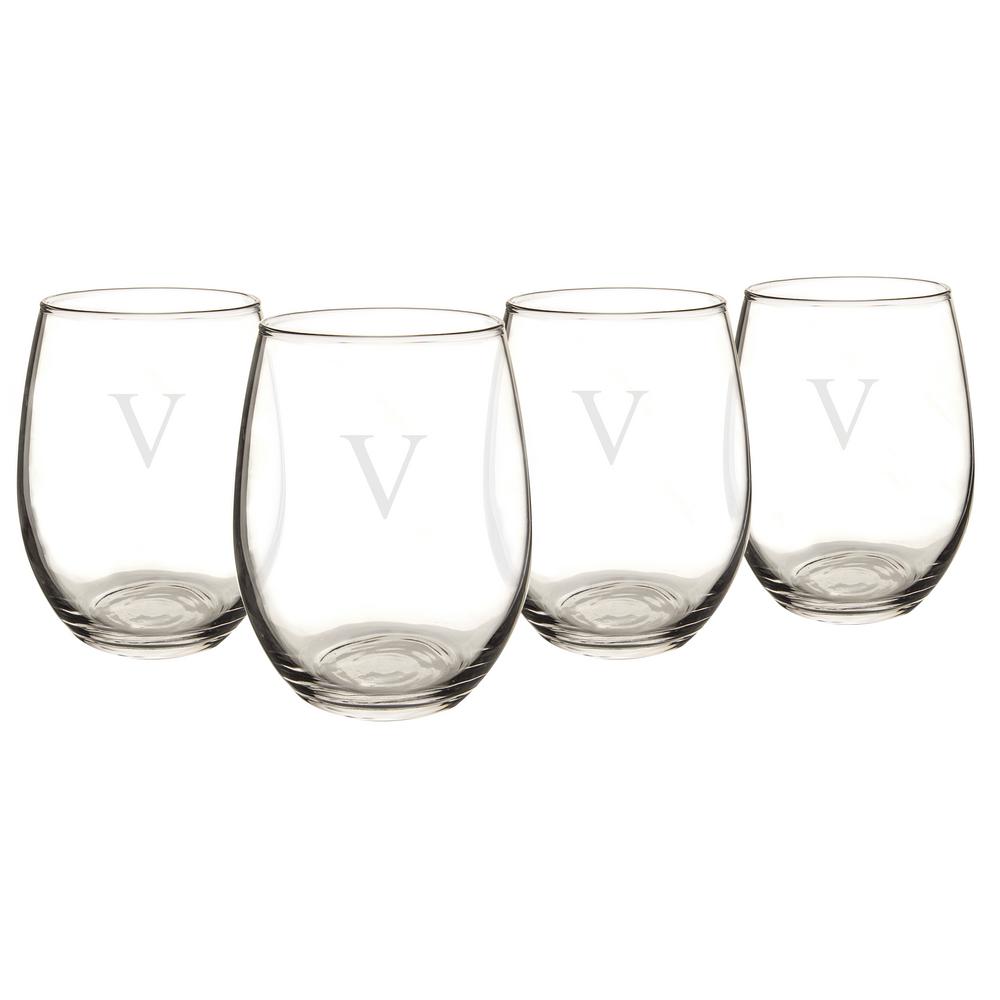 Personalized Stemless Wine Glasses U 1110 U The Home Depot